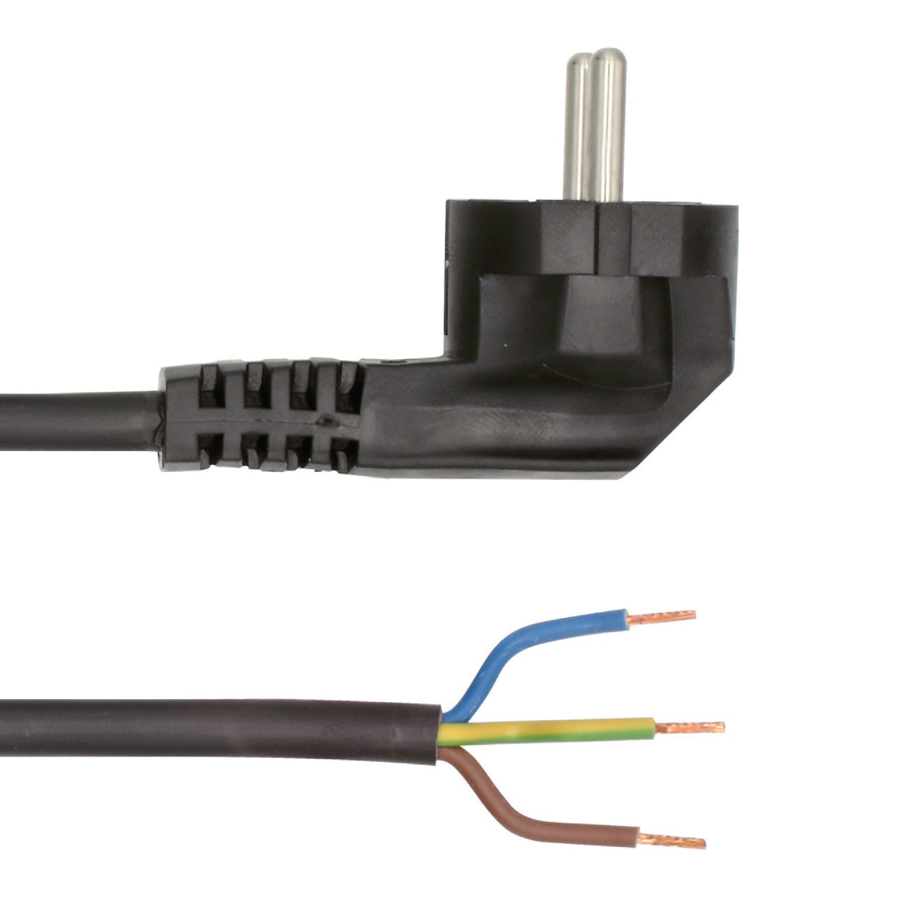 Anschlusszubehör Netzanschlussleitung 220-240V AC 5m PVC schwarz ...